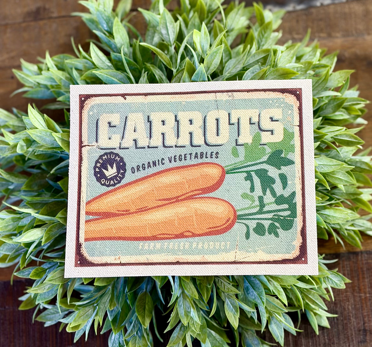 Vintage Carrots Sign Canvas Print – The Creative Maker