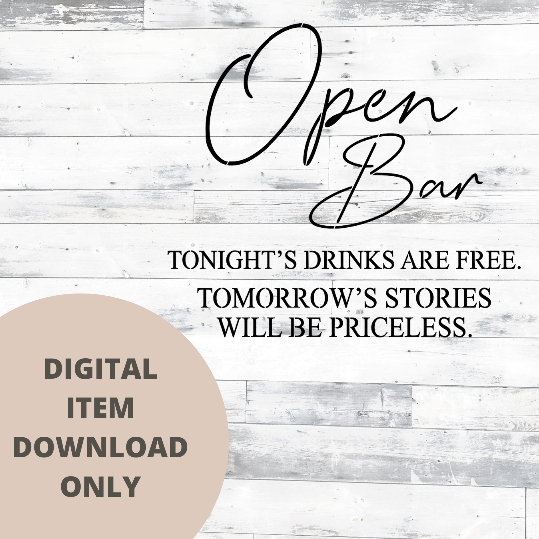 Open Bar SVG - DIGITAL DOWNLOAD – The Creative Maker