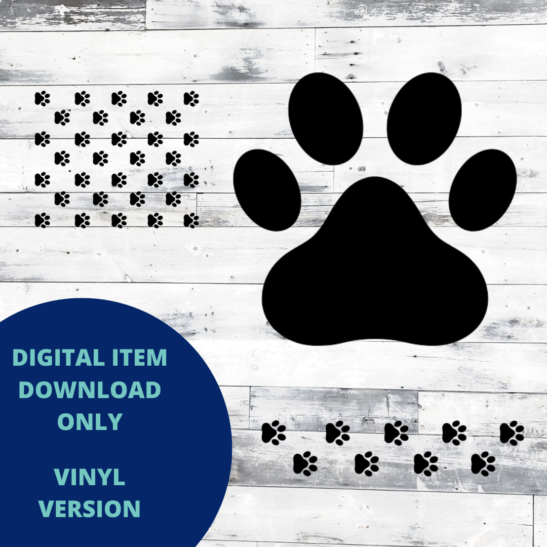Paw Print [single, tracks, & overlay] VINYL SVG – The Creative Maker